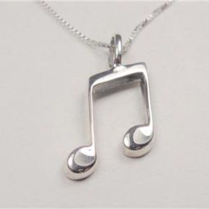 Jewelry | Sterling Silver Beamed Eighth Notes Music Necklace | Poshmark